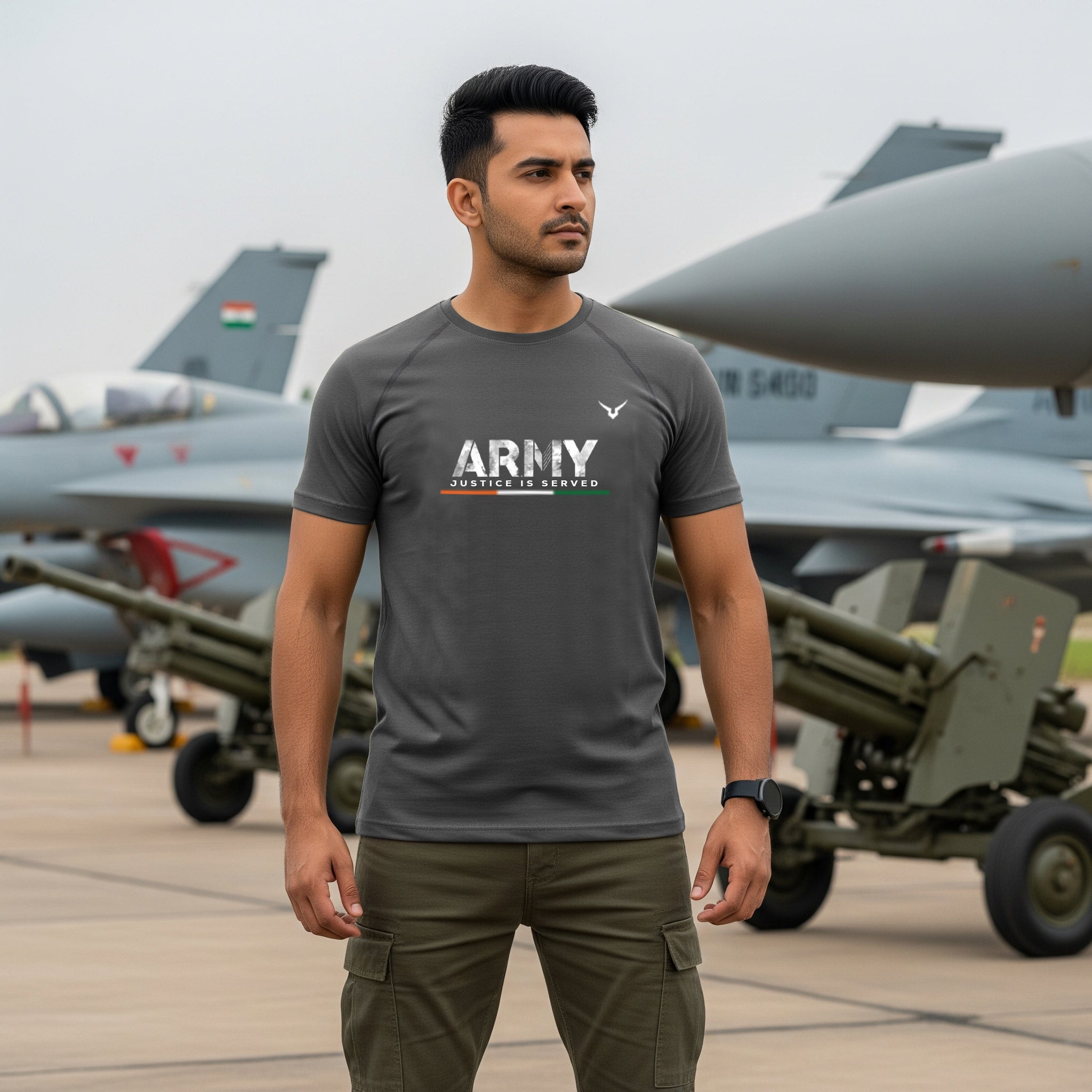 Invincible Men's Training T-Shirt Inspired by Armed Forces